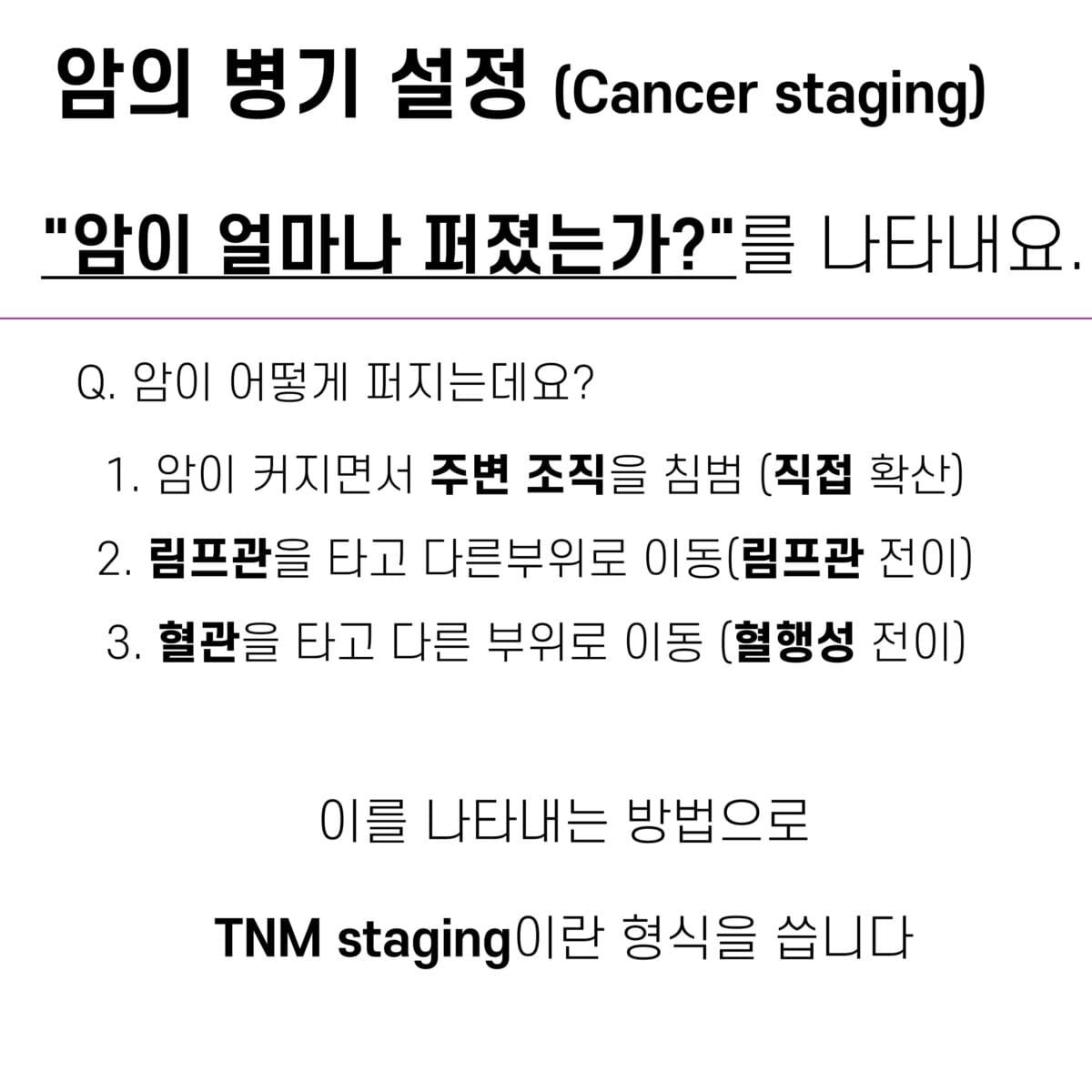 TNM Staging | 암의 병기 설정 (Cancer Staging) - 의학당