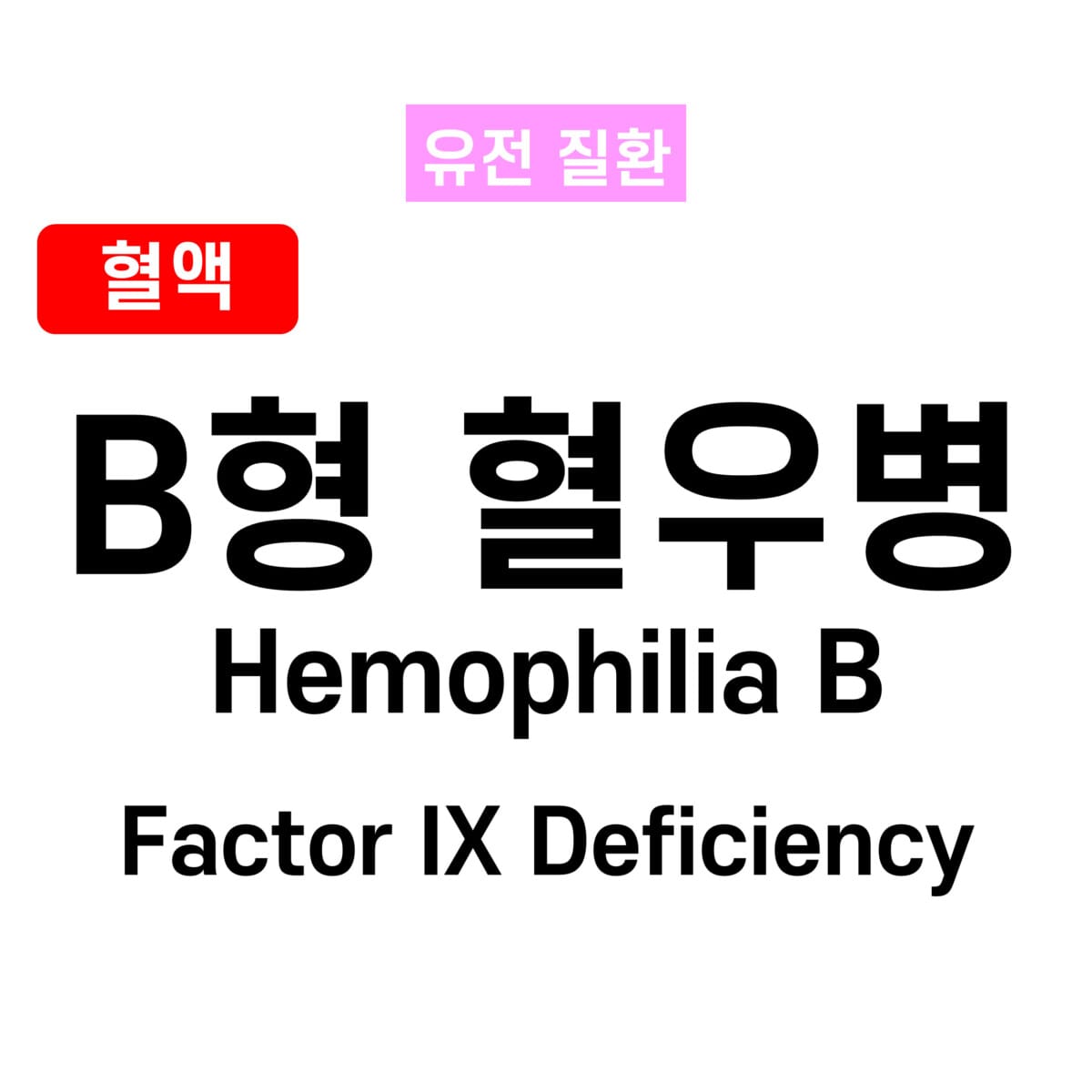 B형 혈우병 (Hemophilia B) - 의학당